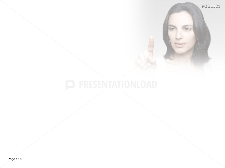 Woman pointing | PowerPoint Templates | PresentationLoad