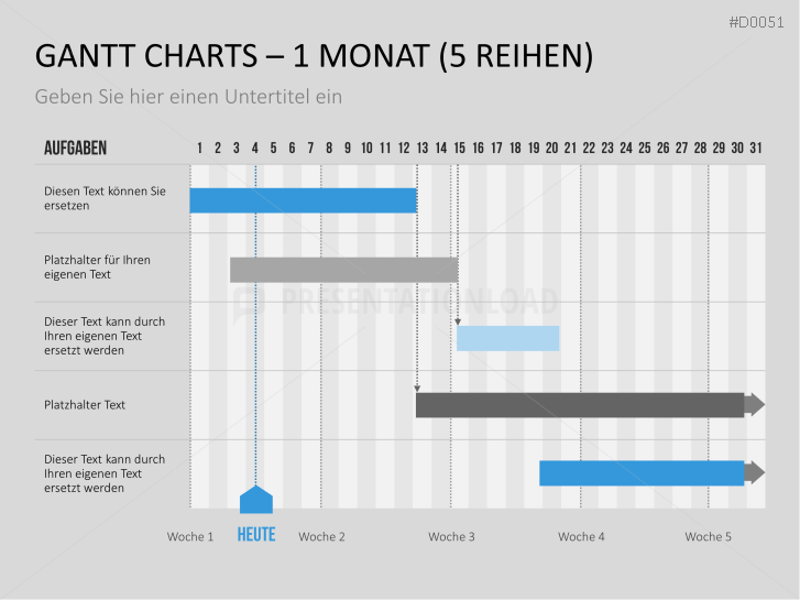Kaufen Sie Ihre ideale Gantt-Diagramm-Vorlage für PowerPoint