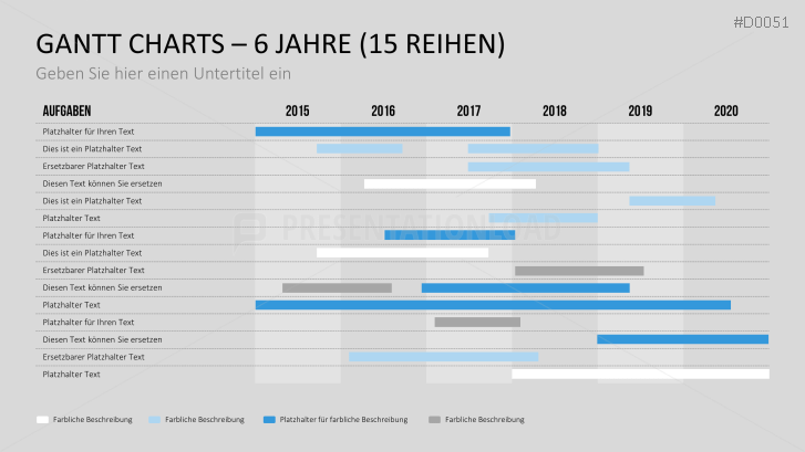 Kaufen Sie Ihre ideale Gantt-Diagramm-Vorlage für PowerPoint