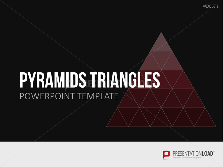 Pyramid PowerPoint Template made up of Triangles
