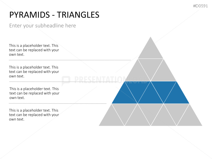 Pyramid PowerPoint Template made up of Triangles