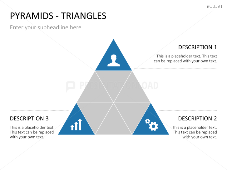 Pyramid PowerPoint Template made up of Triangles