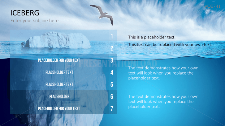 Eisberg-Diagramme | PowerPoint Vorlage | PresentationLoad