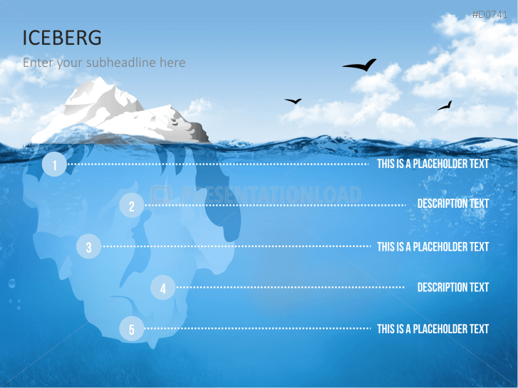 Eisberg-Diagramme | PowerPoint Vorlage | PresentationLoad