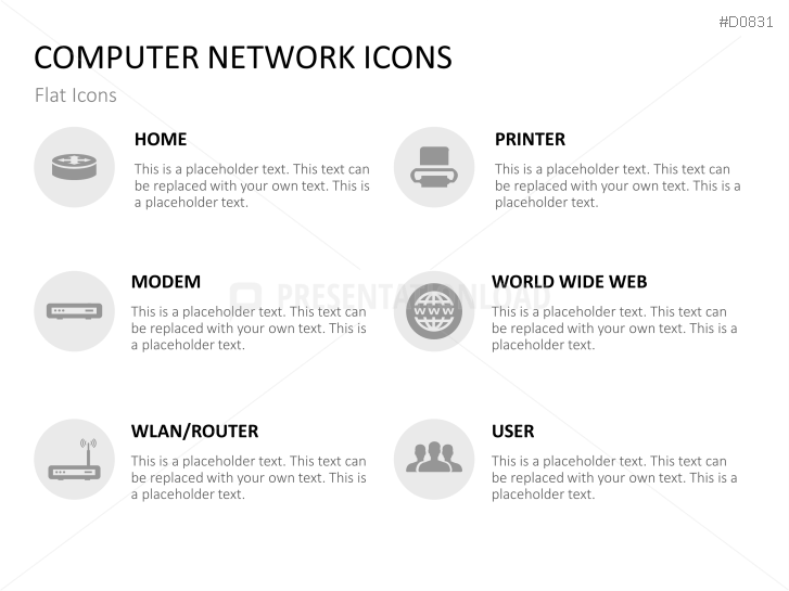 Computer Network Icons | PowerPoint Templates | PresentationLoad
