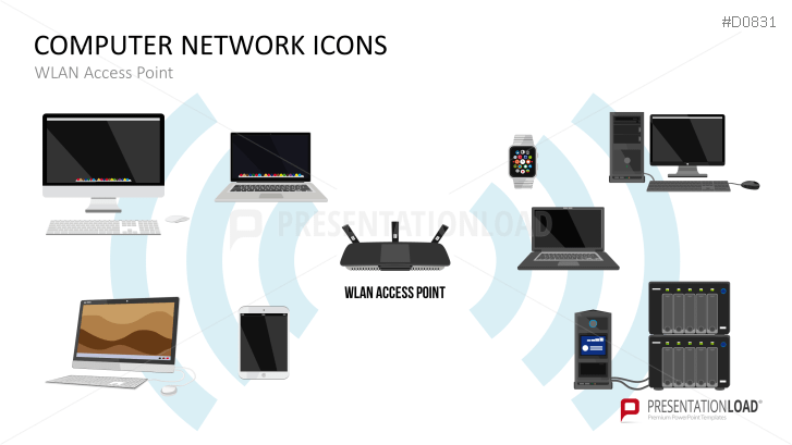 Computer Network Icons | PowerPoint Templates | PresentationLoad