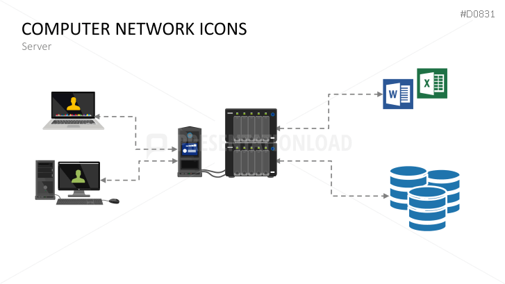 Computer Network Icons | PowerPoint Templates | PresentationLoad