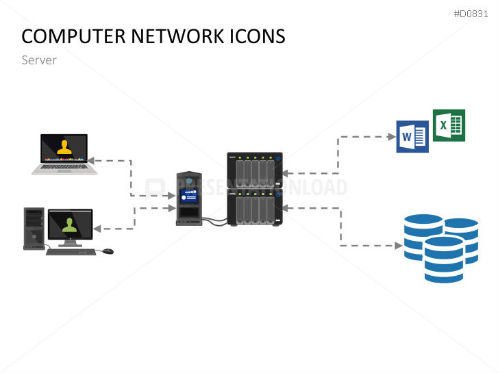 Computer Network Icons | PowerPoint Templates | PresentationLoad