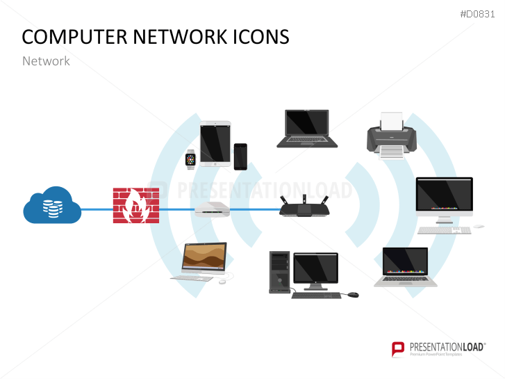 Computer Network Icons | PowerPoint Templates | PresentationLoad
