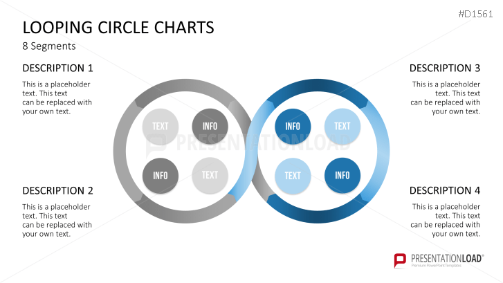 Circle Charts PowerPoint Template - Looping