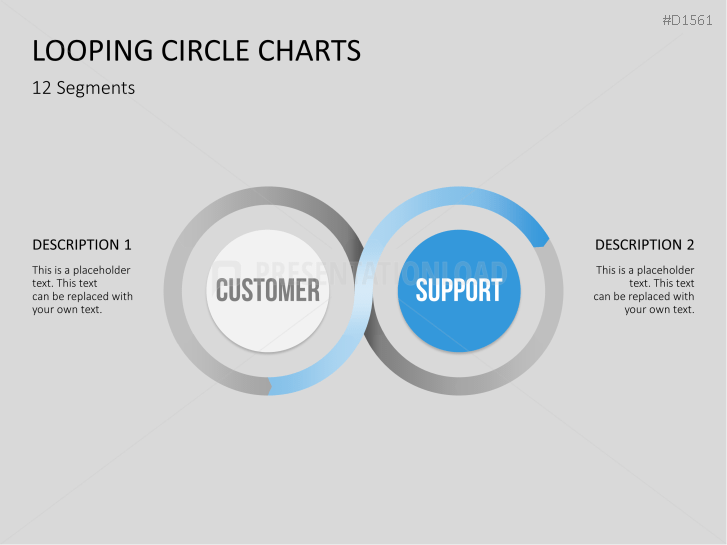 Circle Charts PowerPoint Template - Looping