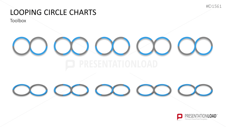 Circle Charts PowerPoint Template - Looping