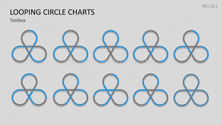 Circle Charts PowerPoint Template - Looping
