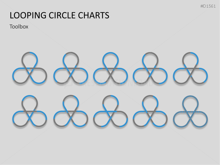 Circle Charts PowerPoint Template - Looping