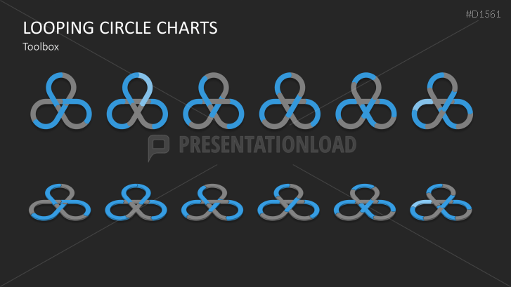 Circle Charts PowerPoint Template - Looping