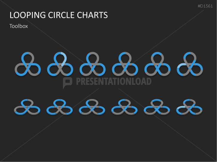 Circle Charts PowerPoint Template - Looping