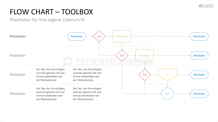 Flussdiagramme-Toolbox| PowerPoint-Vorlage