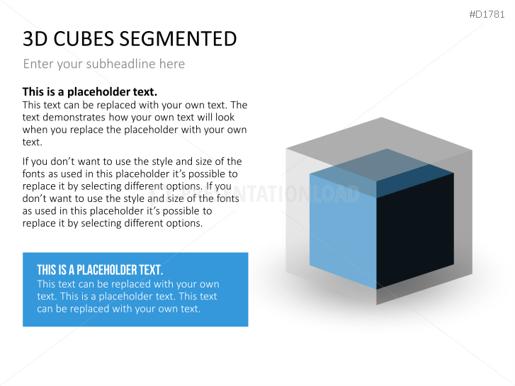 3D Cubes Segmented | PowerPoint Templates | PresentationLoad