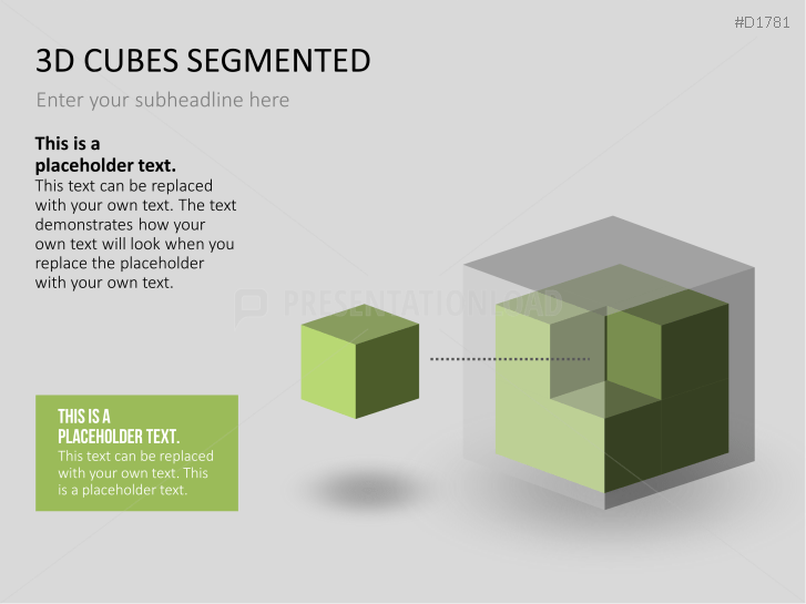 3D Cubes Segmented | PowerPoint Templates | PresentationLoad