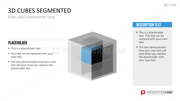 3D Cubes Segmented | PowerPoint Templates | PresentationLoad