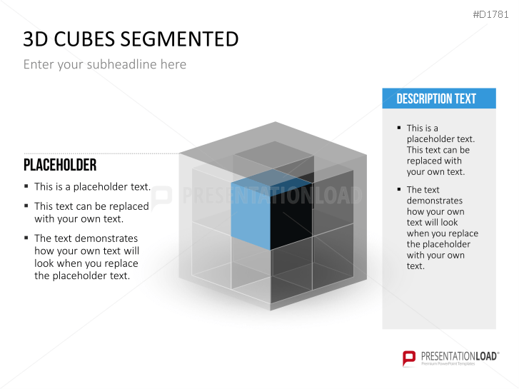 3D Cubes Segmented | PowerPoint Templates | PresentationLoad