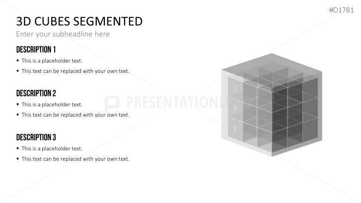 3D Cubes Segmented | PowerPoint Templates | PresentationLoad