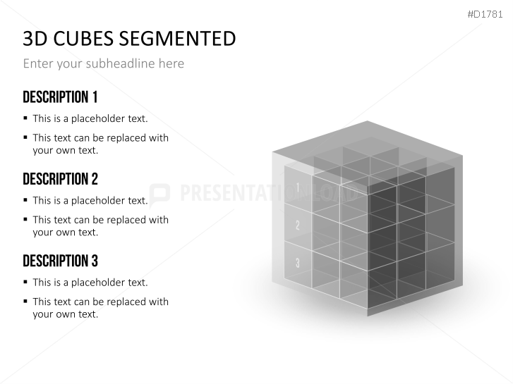3D Cubes Segmented | PowerPoint Templates | PresentationLoad