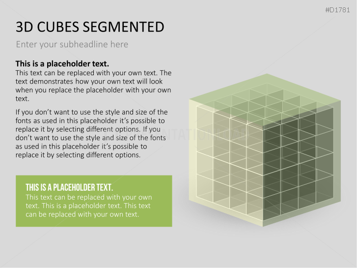 3D Cubes Segmented | PowerPoint Templates | PresentationLoad