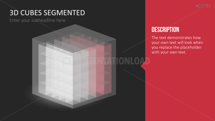 3D Cubes Segmented | PowerPoint Templates | PresentationLoad