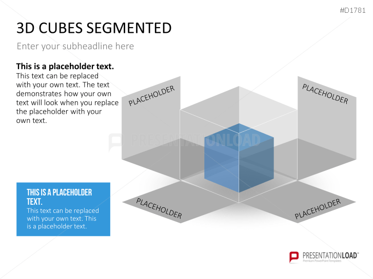 3D Cubes Segmented | PowerPoint Templates | PresentationLoad