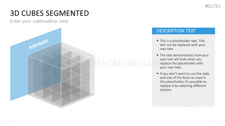 3D Cubes Segmented | PowerPoint Templates | PresentationLoad