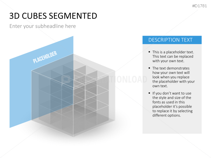 3D Cubes Segmented | PowerPoint Templates | PresentationLoad