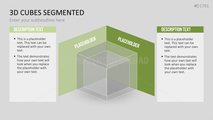 3D Cubes Segmented | PowerPoint Templates | PresentationLoad