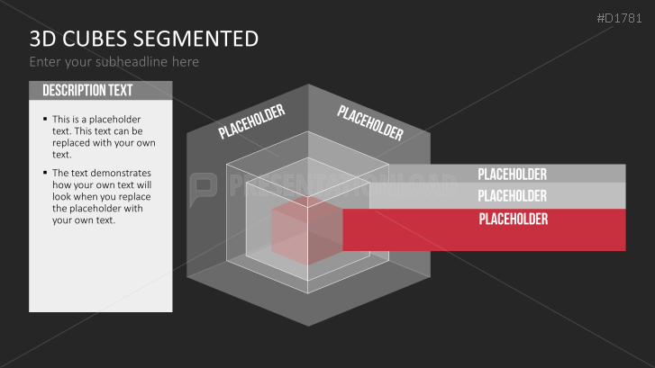 3D Cubes Segmented | PowerPoint Templates | PresentationLoad