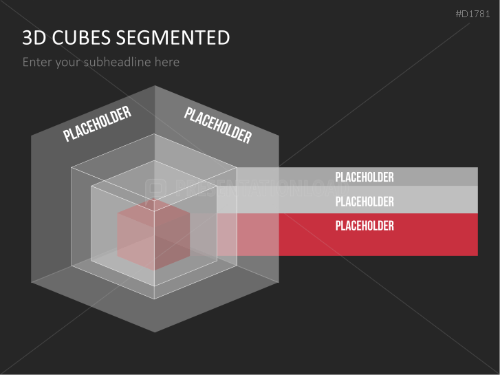 3D Cubes Segmented | PowerPoint Templates | PresentationLoad