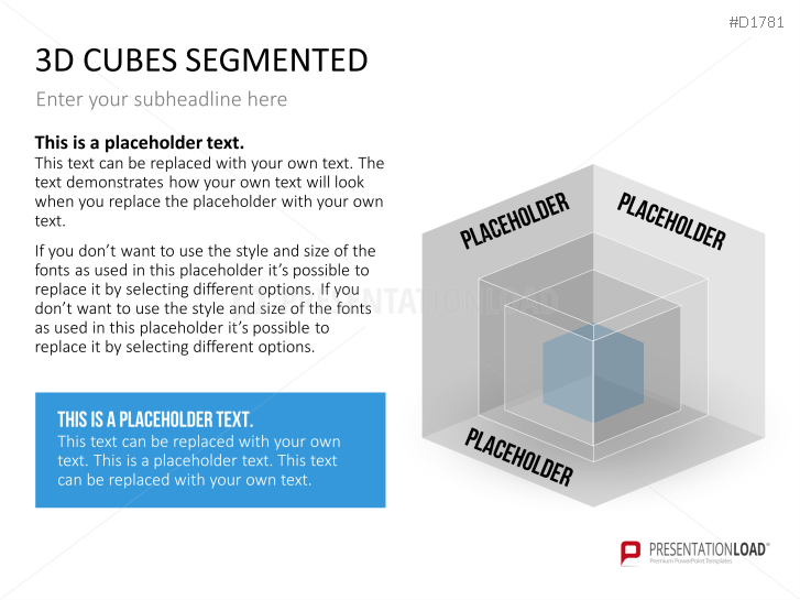 3D Cubes Segmented | PowerPoint Templates | PresentationLoad