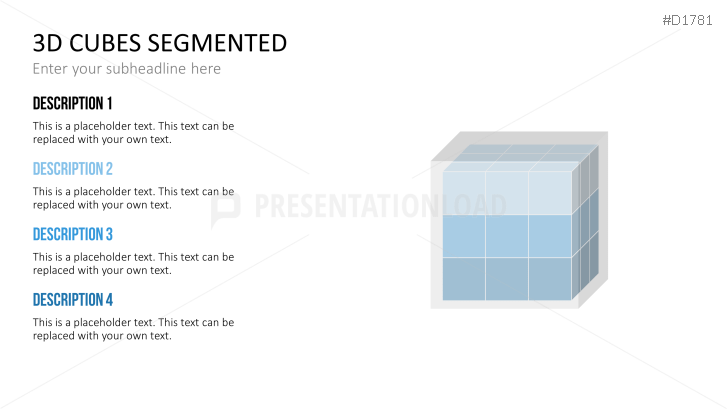 3D Cubes Segmented | PowerPoint Templates | PresentationLoad
