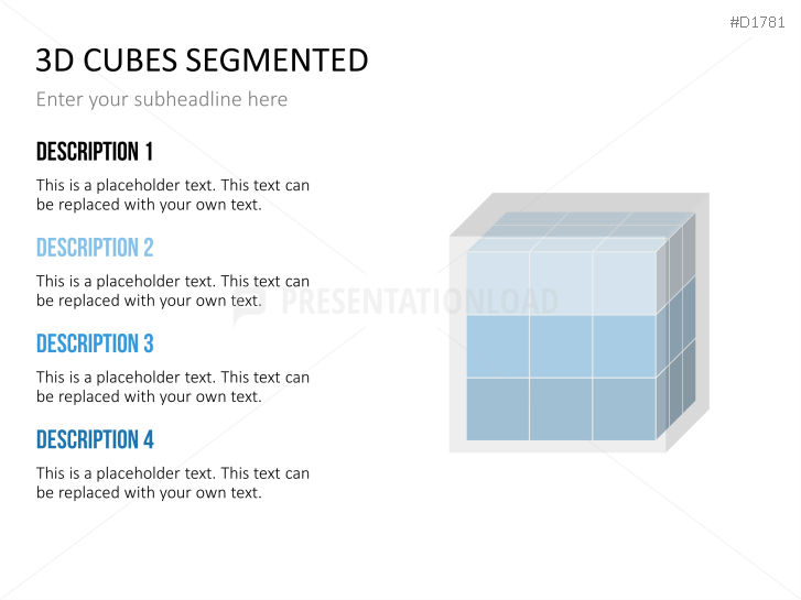 3D Cubes Segmented | PowerPoint Templates | PresentationLoad