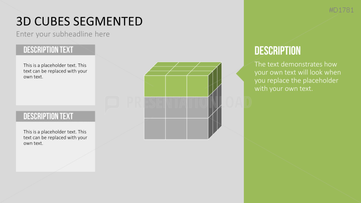 3D Cubes Segmented | PowerPoint Templates | PresentationLoad
