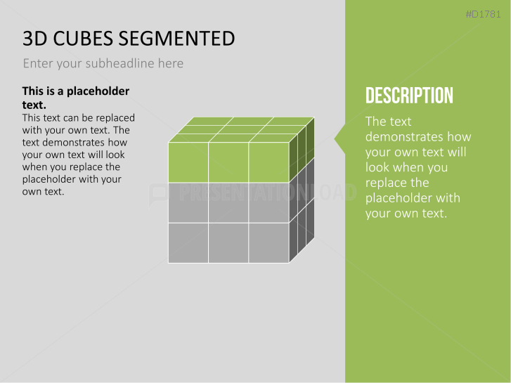 3D Cubes Segmented | PowerPoint Templates | PresentationLoad