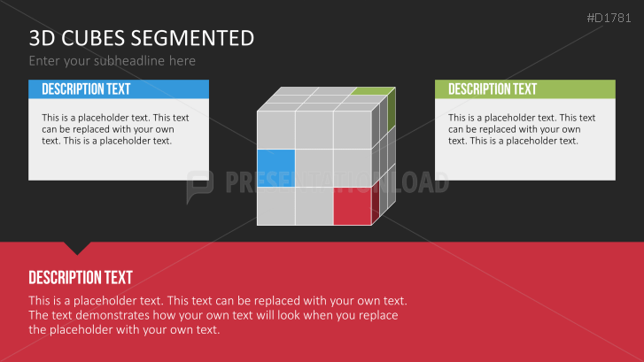 3D Cubes Segmented | PowerPoint Templates | PresentationLoad