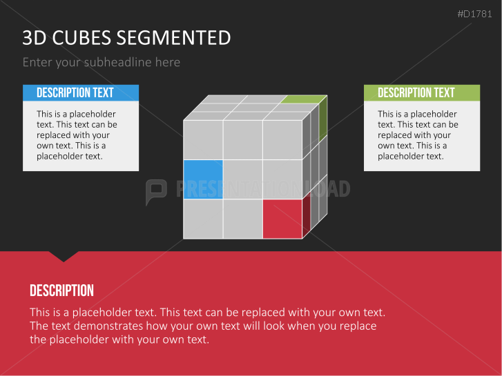 3D Cubes Segmented | PowerPoint Templates | PresentationLoad