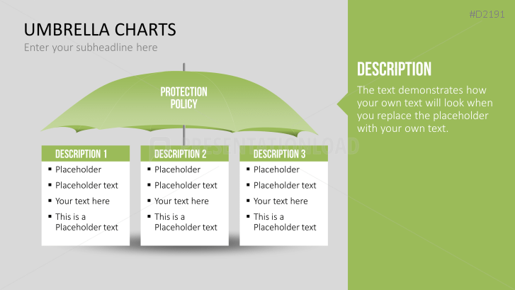 Umbrella Charts | PowerPoint Templates | PresentationLoad