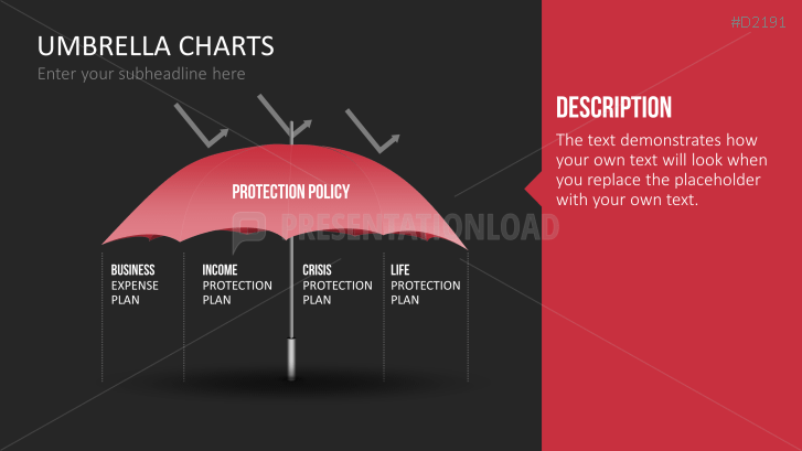 Umbrella Charts | PowerPoint Templates | PresentationLoad