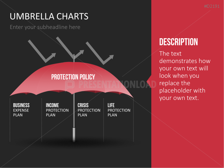 Umbrella Charts | PowerPoint Templates | PresentationLoad