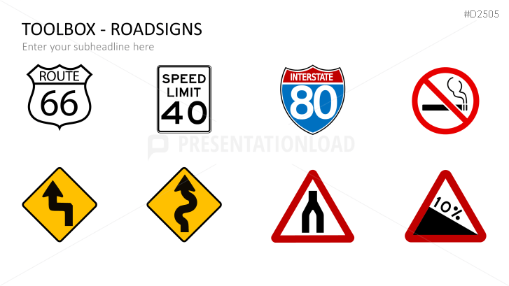 Highway Signs | PowerPoint Templates | PresentationLoad
