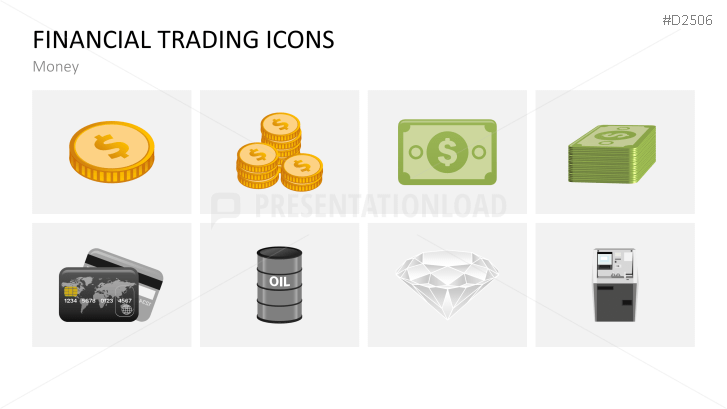Financial Trading Icons 3D | PowerPoint Templates | PresentationLoad