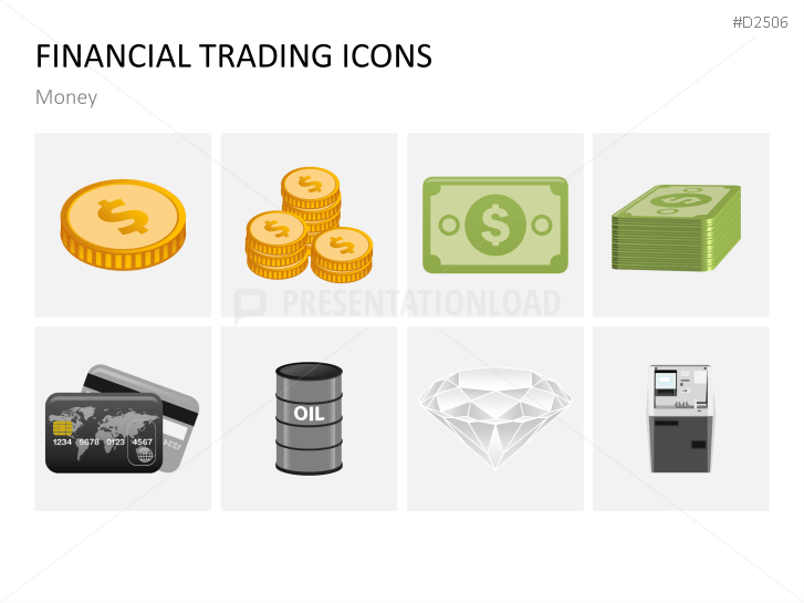 Financial Trading Icons 3D | PowerPoint Templates | PresentationLoad