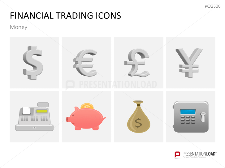 Financial Trading Icons 3D | PowerPoint Templates | PresentationLoad