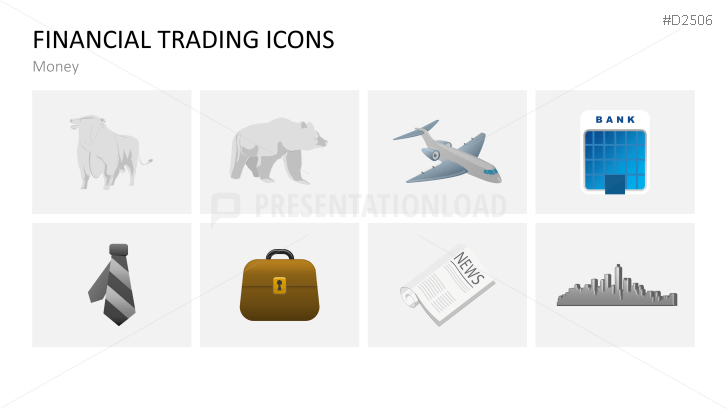 Financial Trading Icons 3D | PowerPoint Templates | PresentationLoad